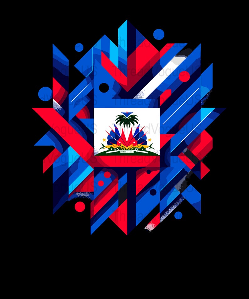 Haitian Flag Art T-shirt, Digital Download, Patriotic Haiti Design ...