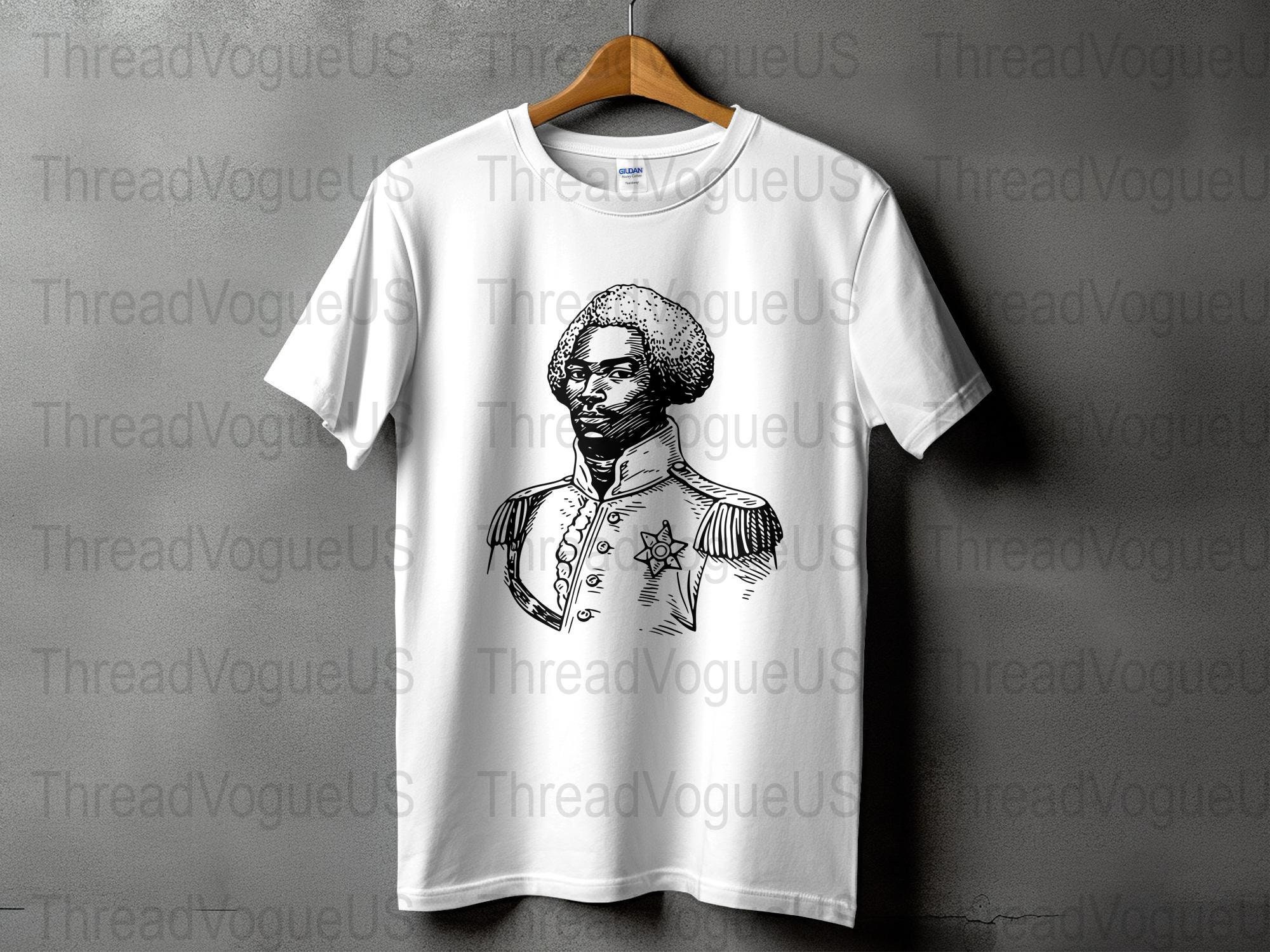 Haitian Hero Illustration, Black and White Digital Art, Historical ...