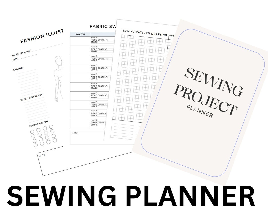 Printable Sewing Planner Fashion Design Journal Digital Etsy