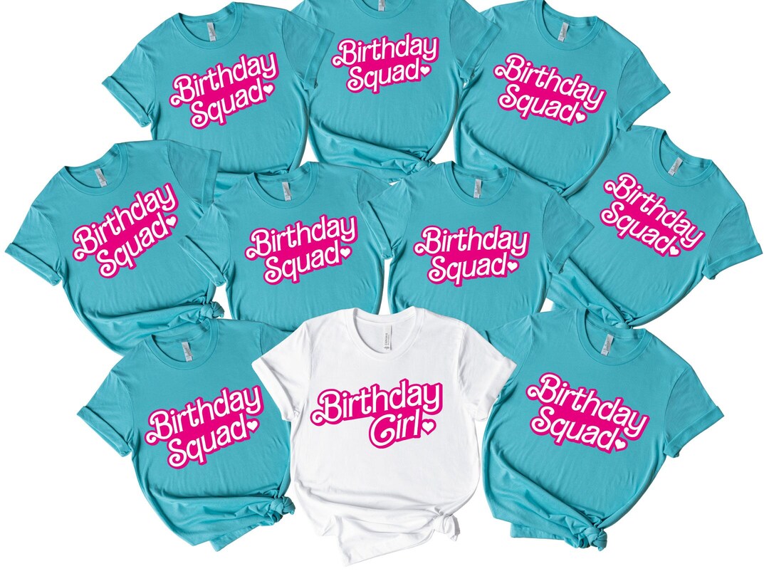 Birthday Girlbirthday Squad Group Photo Shirts Women Birthday Squad Shirtsbirthday Party