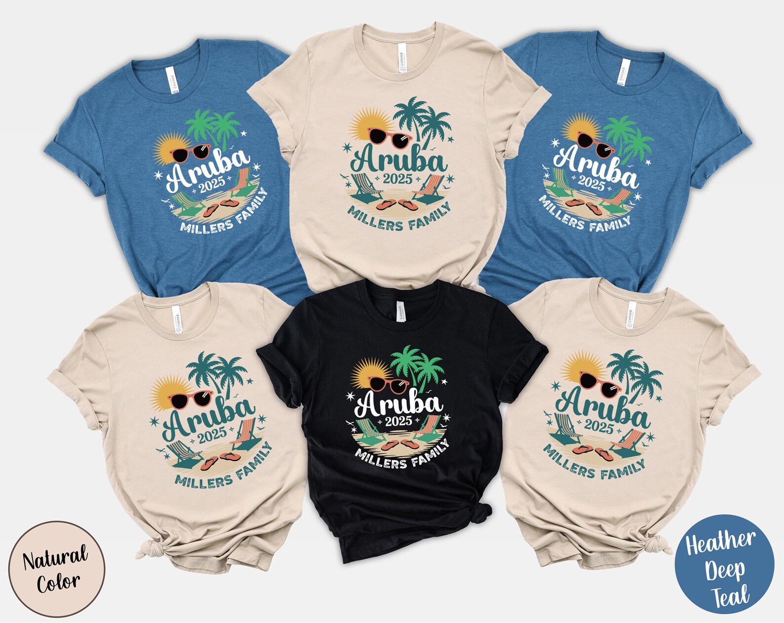 Custom Aruba Family Vacation Shirts: Tropical Island Matching Tees - Etsy