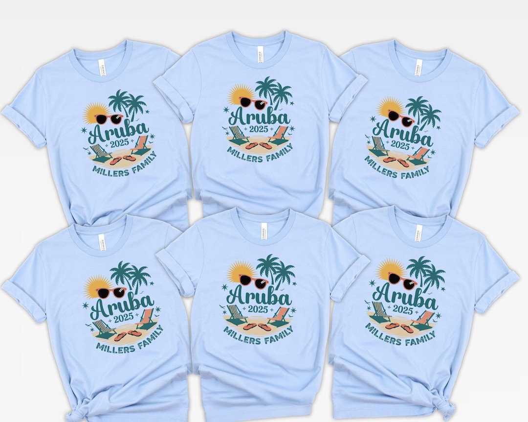 Custom Aruba Family Vacation Shirts: Tropical Island Matching Tees - Etsy