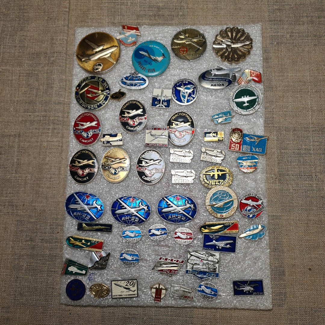 Set of Soviet Aviation Aircraft Icons. in Good Collectible Condition ...