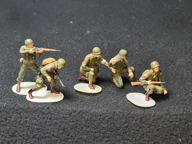 1/35 American Soldiers WW2 Polymer Figures, Painted. Figures. - Etsy