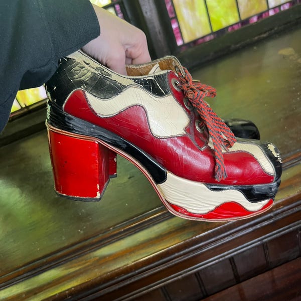 Vintage 1970s Platform Shoe - Etsy