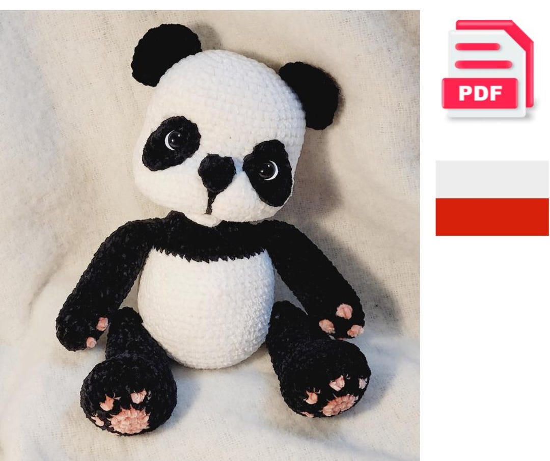 Panda Amigurumi Crochet Pattern: Plush Toy PDF Tutorial in Polish - Etsy