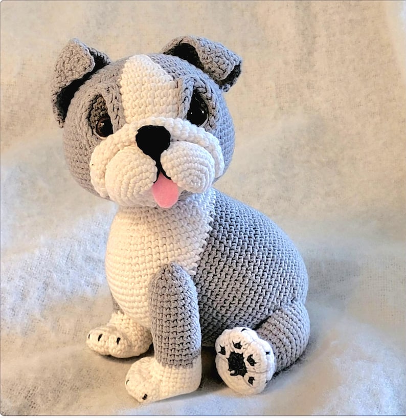 English Bulldog Crochet Pattern • Amigurumi Puppy PDF +videos - Etsy