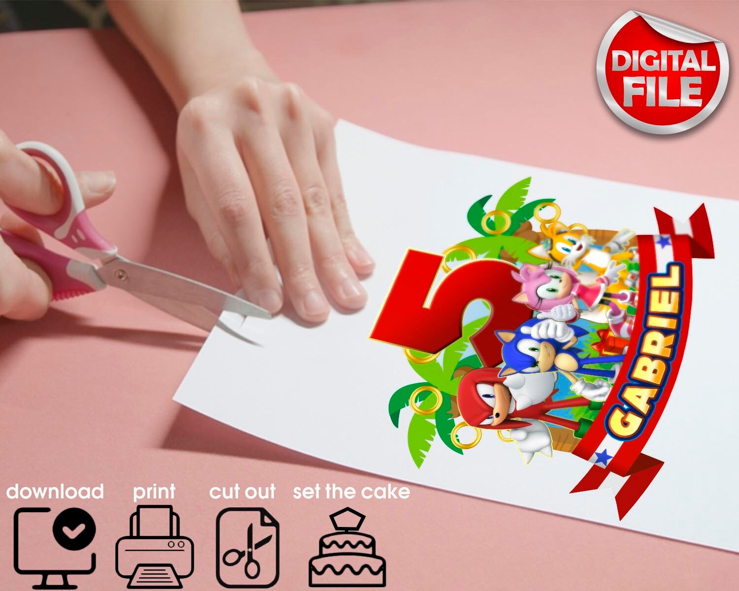 Cake Topper, Digital File Jpg, Pdf, Png - Etsy