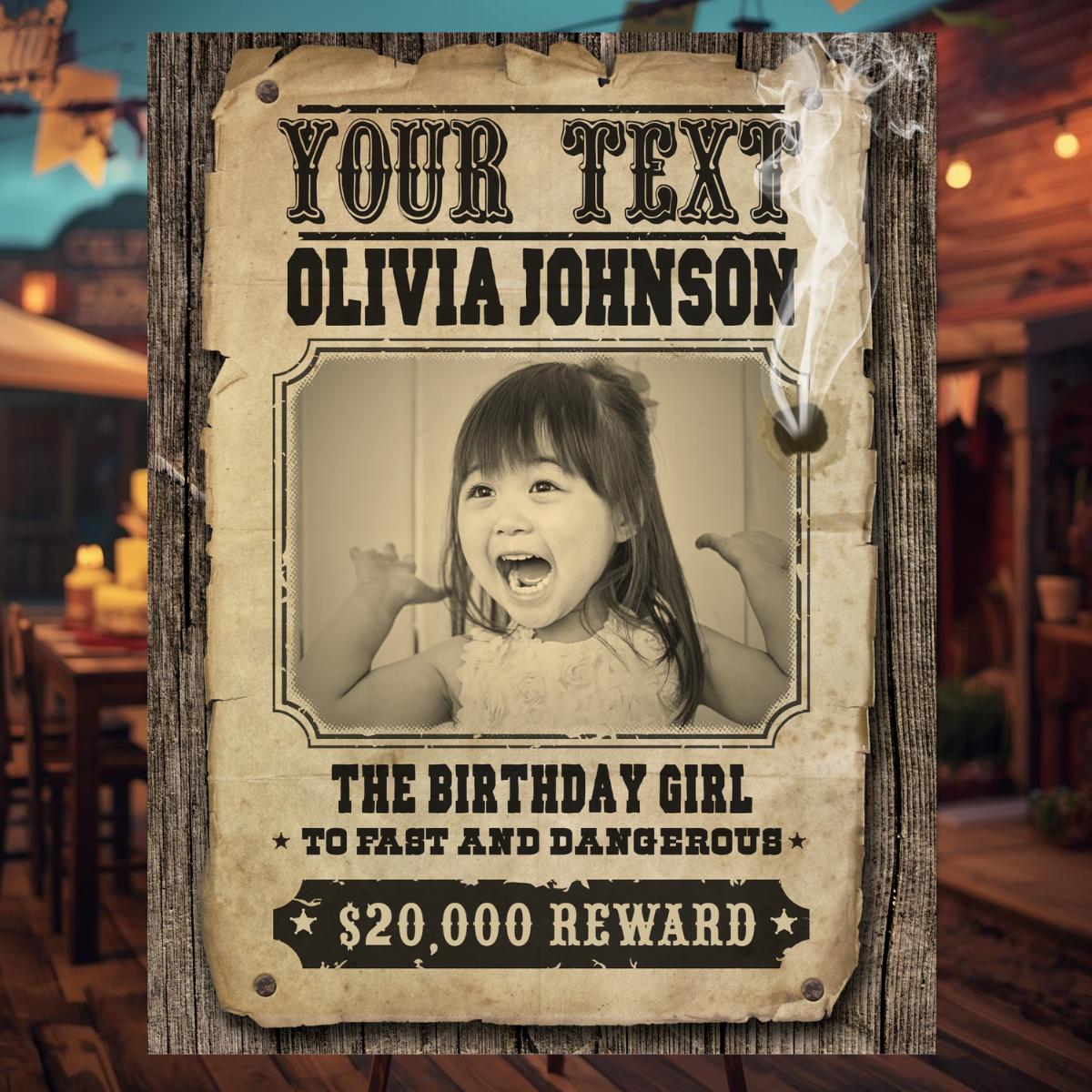 Western Poster Canva Template – Western Party Photo Booth Sign ...