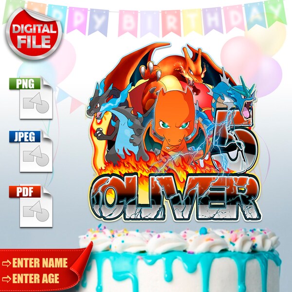 Charizard Cake Topper - Etsy