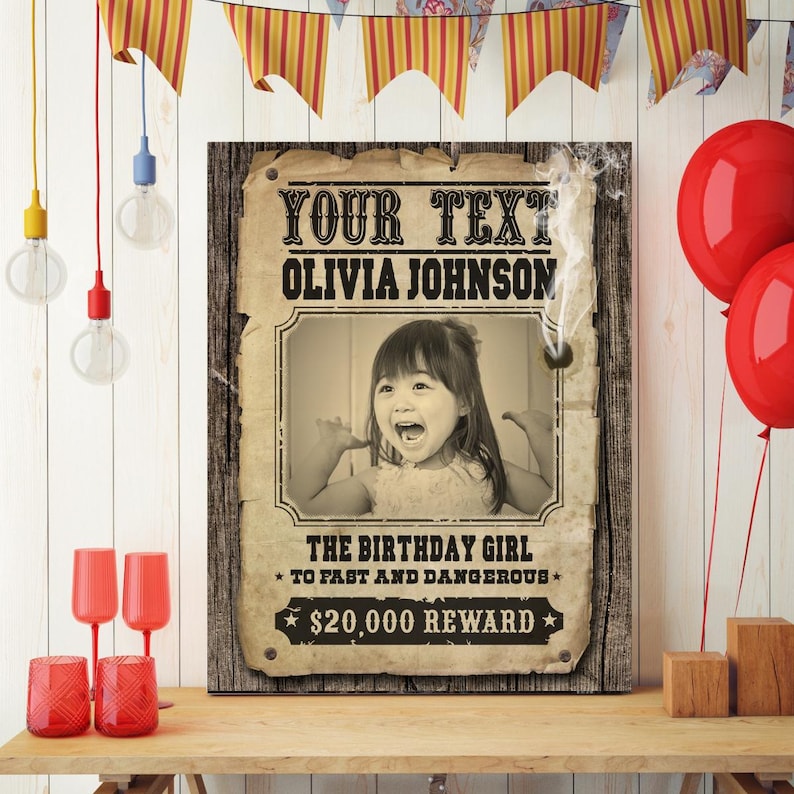 Western Poster Canva Template – Western Party Photo Booth Sign ...