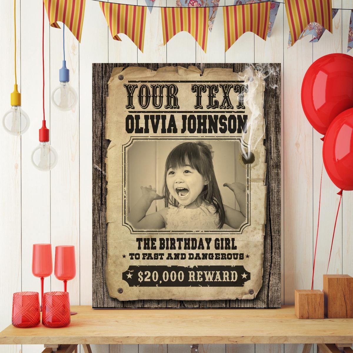 Western Poster Canva Template – Western Party Photo Booth Sign ...
