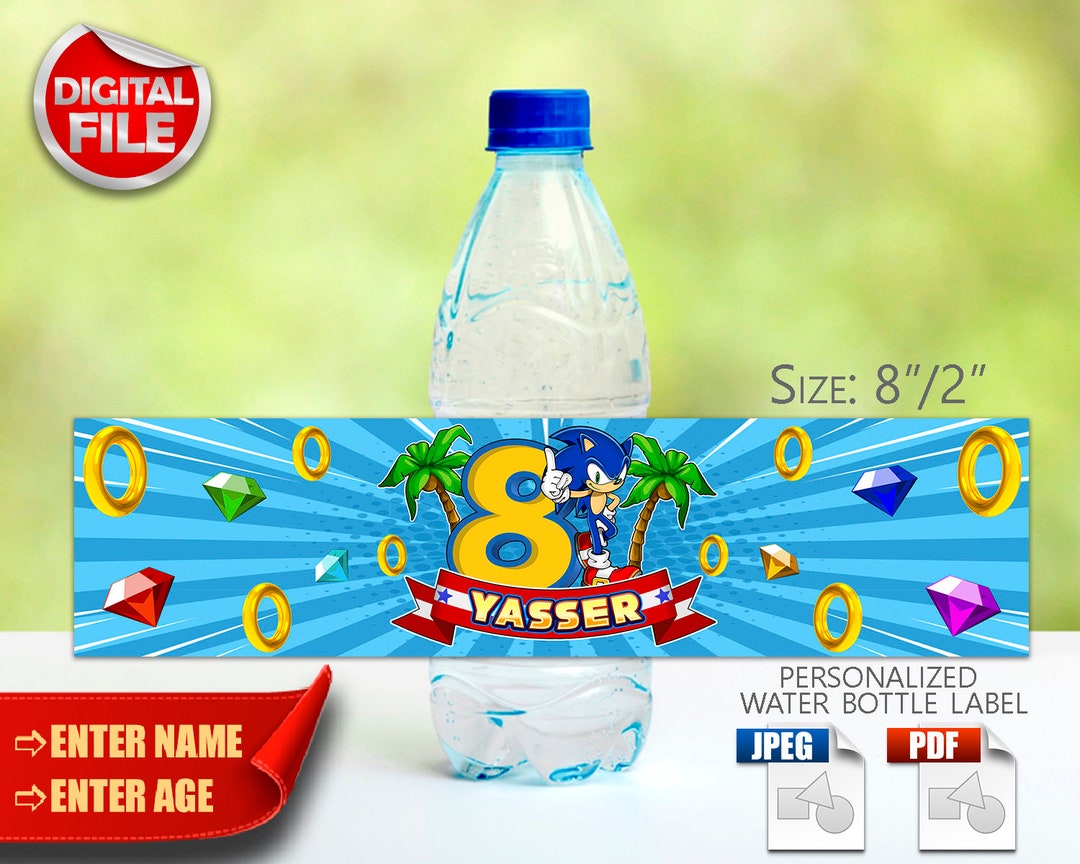 Personalized Birthday Water Bottle Label. Kids Birthday Supplies, Party ...