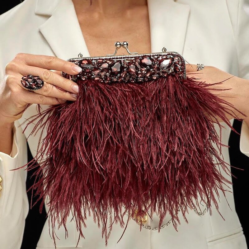 Ostrich Feather Purse - Etsy