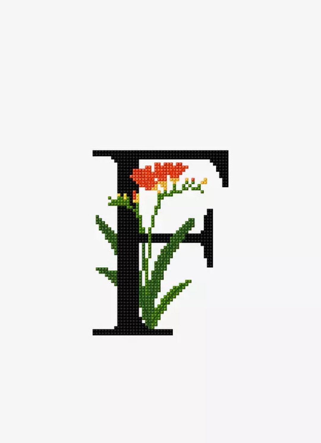 Cross Stitch Pattern Letter F - Etsy