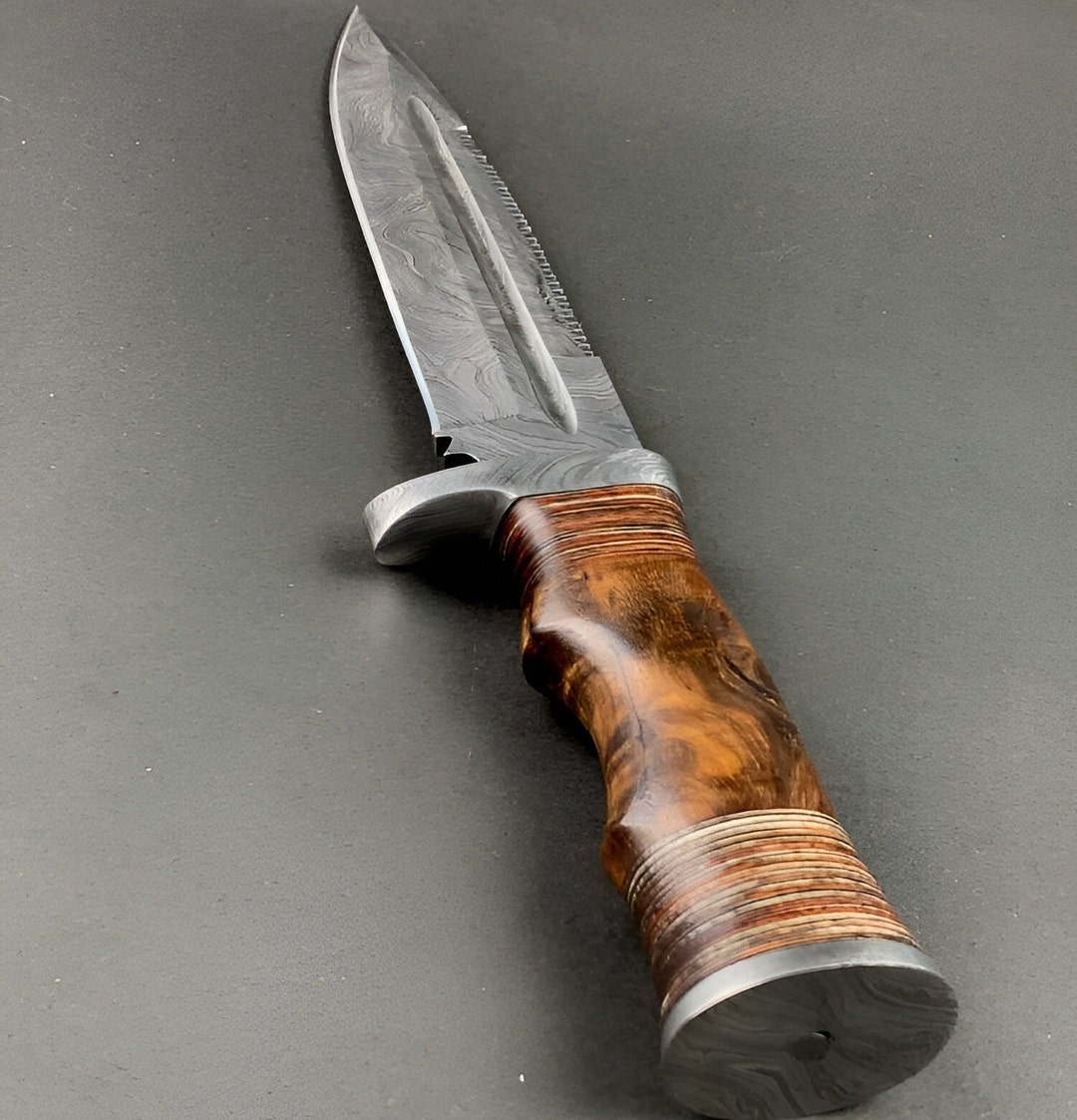 Damascus Half Tang Hunting Dagger Knife - Etsy