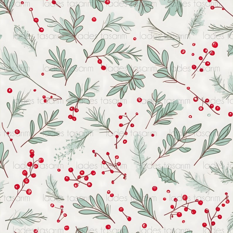 Christmas Digital Paper Set, Snowflake Wallpaper, Christmas Tree ...