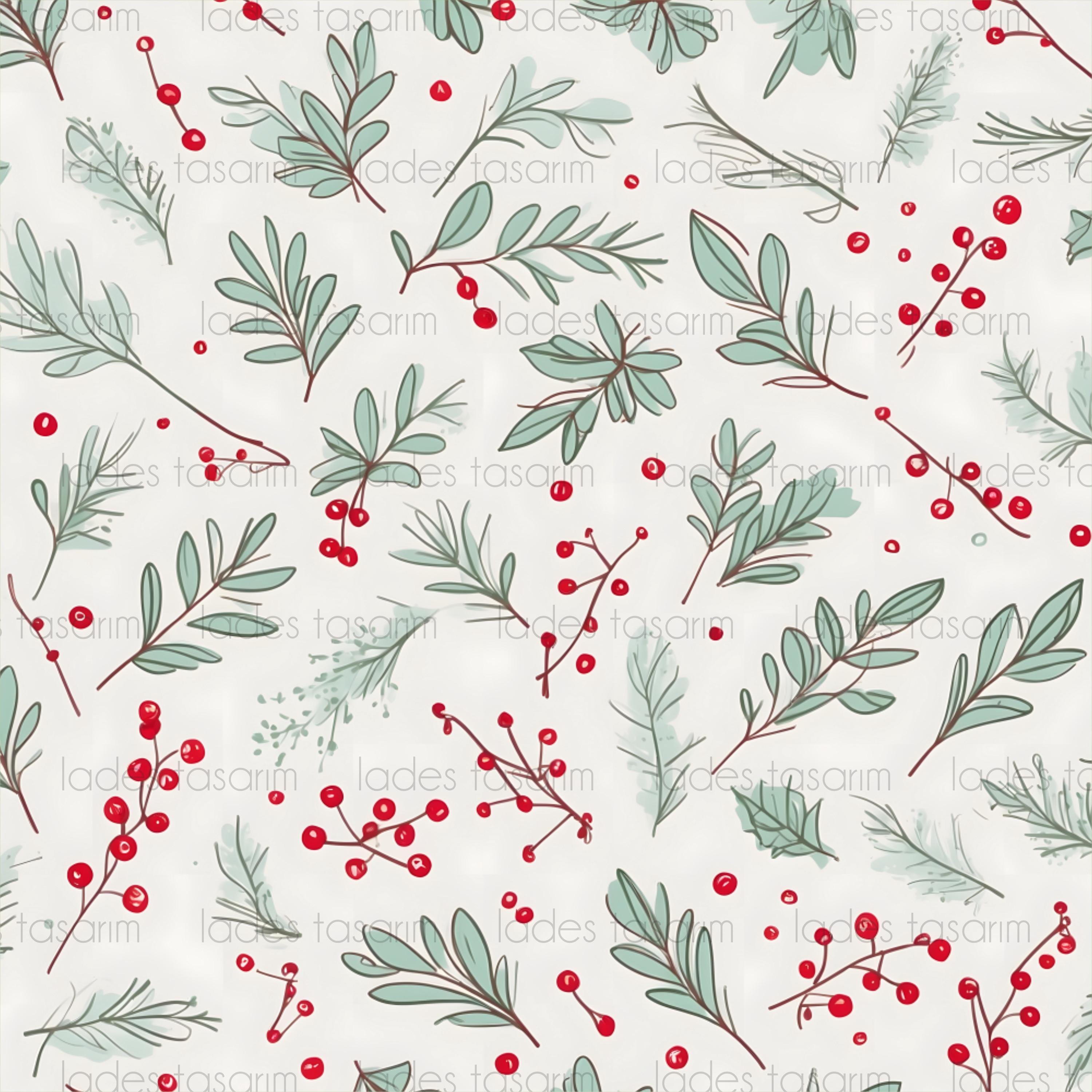 Christmas Digital Paper Set, Snowflake Wallpaper, Christmas Tree ...