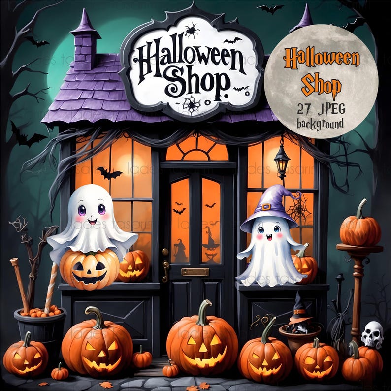 Halloween Shop Clip Art: Spooky JPEG Images (digital Download) - Etsy
