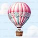Hot Air Balloon Clipart , Pink Hot Air Balloons , Baby Shower Clipart ...