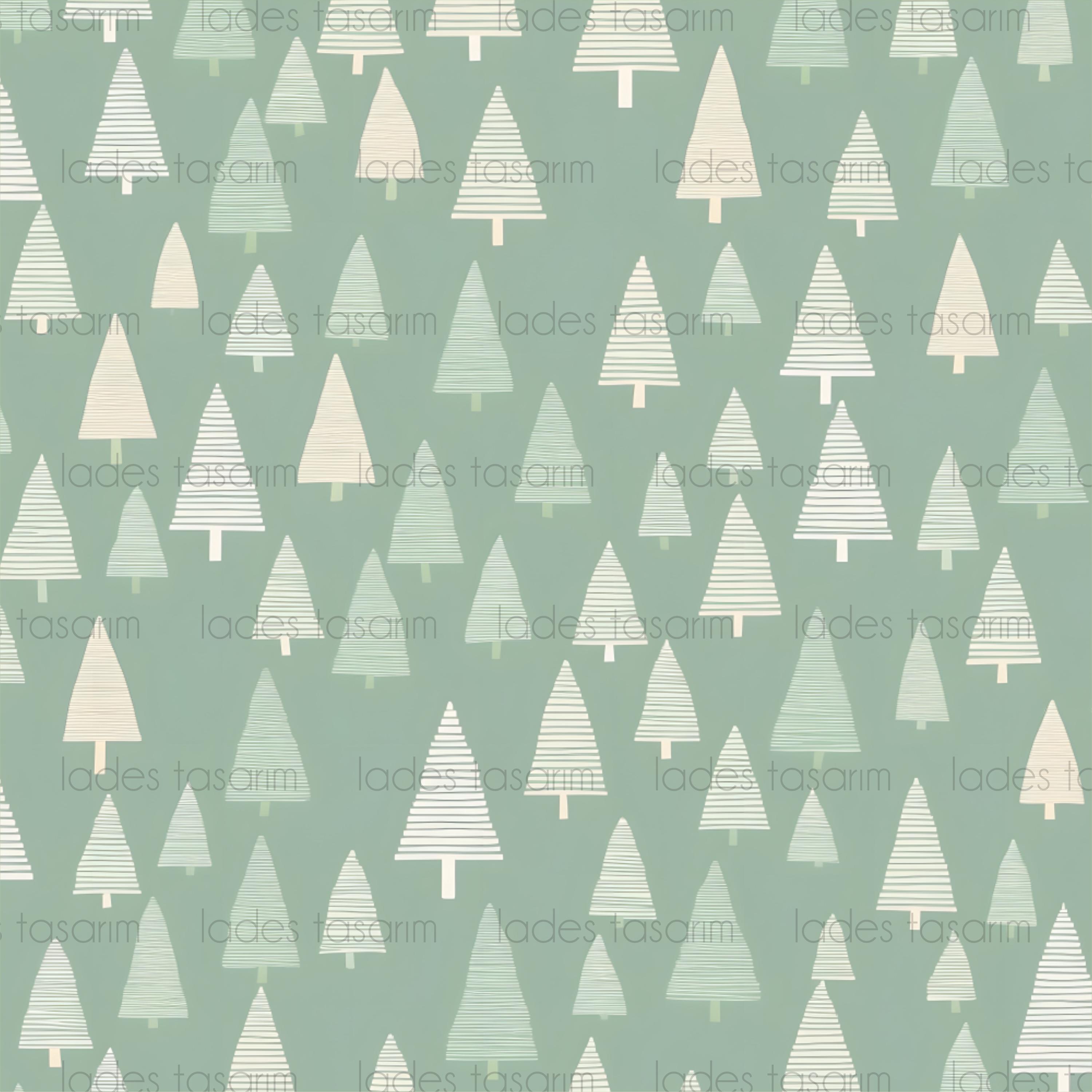 Christmas Digital Paper Set, Snowflake Wallpaper, Christmas Tree ...