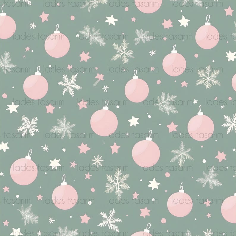 Christmas Digital Paper Set, Snowflake Wallpaper, Christmas Tree ...