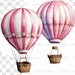Hot Air Balloon Clipart , Pink Hot Air Balloons , Baby Shower Clipart ...