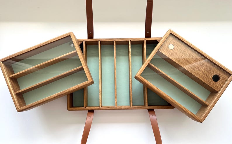 Large Wooden Thread Organizer, Sewing Box, Dmc Floss Storage ...