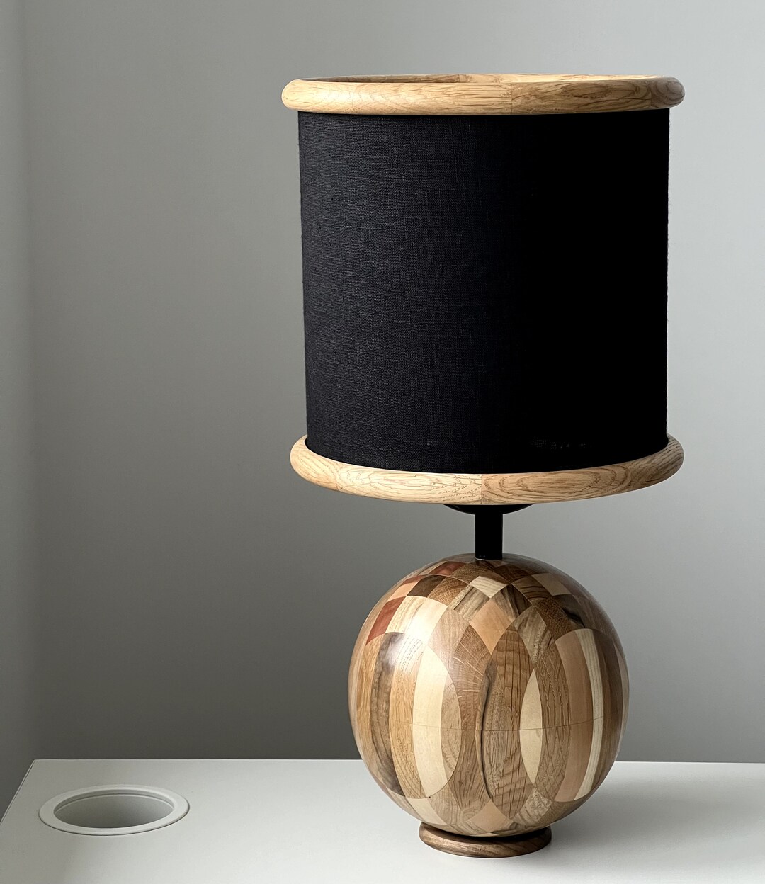 Wood Table Lamp, Wood Base Lamp, Modern Bedside Lamp, Wooden Lamp ...
