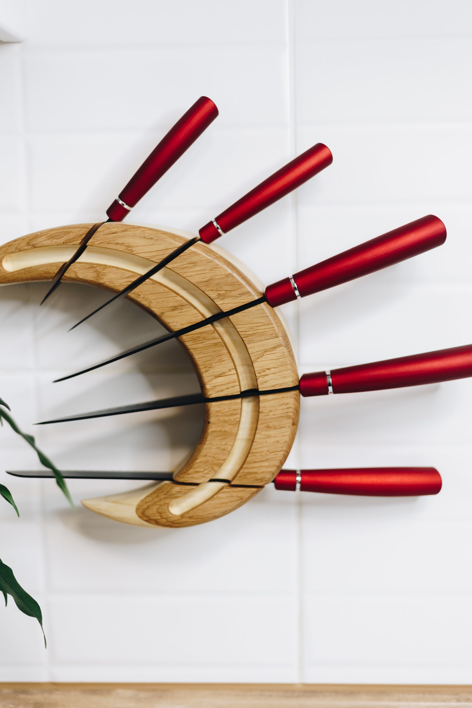 Wooden Knife Holder, Wall Mounted Knife Holder, Knife Block, Knife ...