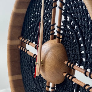 Macrame Wall Clock, Boho Style Wall Clock, Wood Wall Clock, Boho Design ...