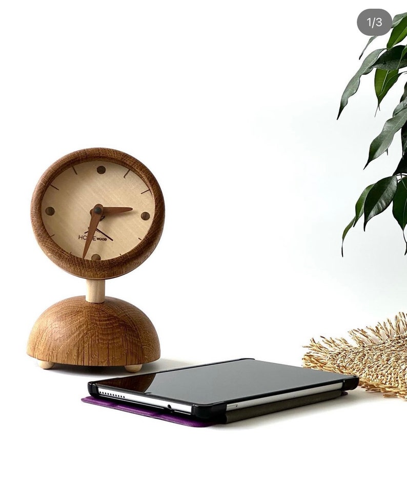 Table Clock, Desk Clock, Wood Clock, Design Table Clock, Wood Table ...