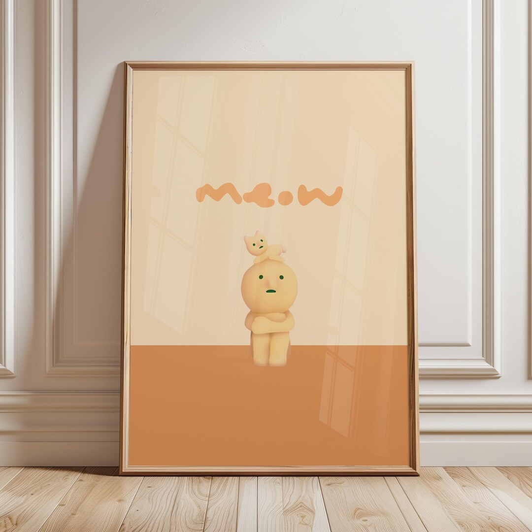 Smiski, Smiski Cat, Smiski Wall Art, Funny Toilet Art, Funny Bathroom ...