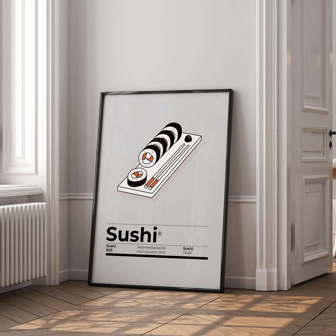 Sushi Poster, Sushi Art, Sushi Wall Art, Sushi, Sushi Print, Sushi Gift ...