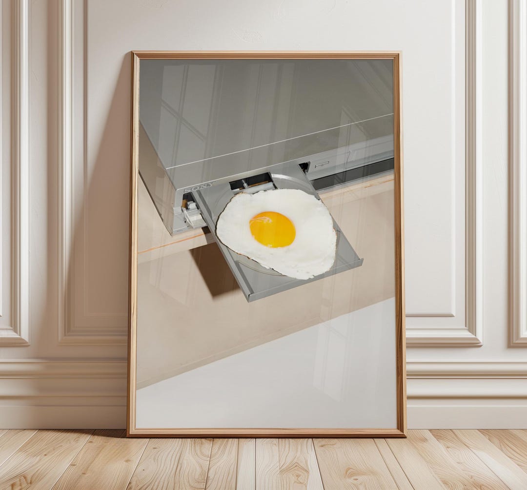 Fried Egg Wall Art, Kitchen Wall Art, Fried Egg Print, Printable ...