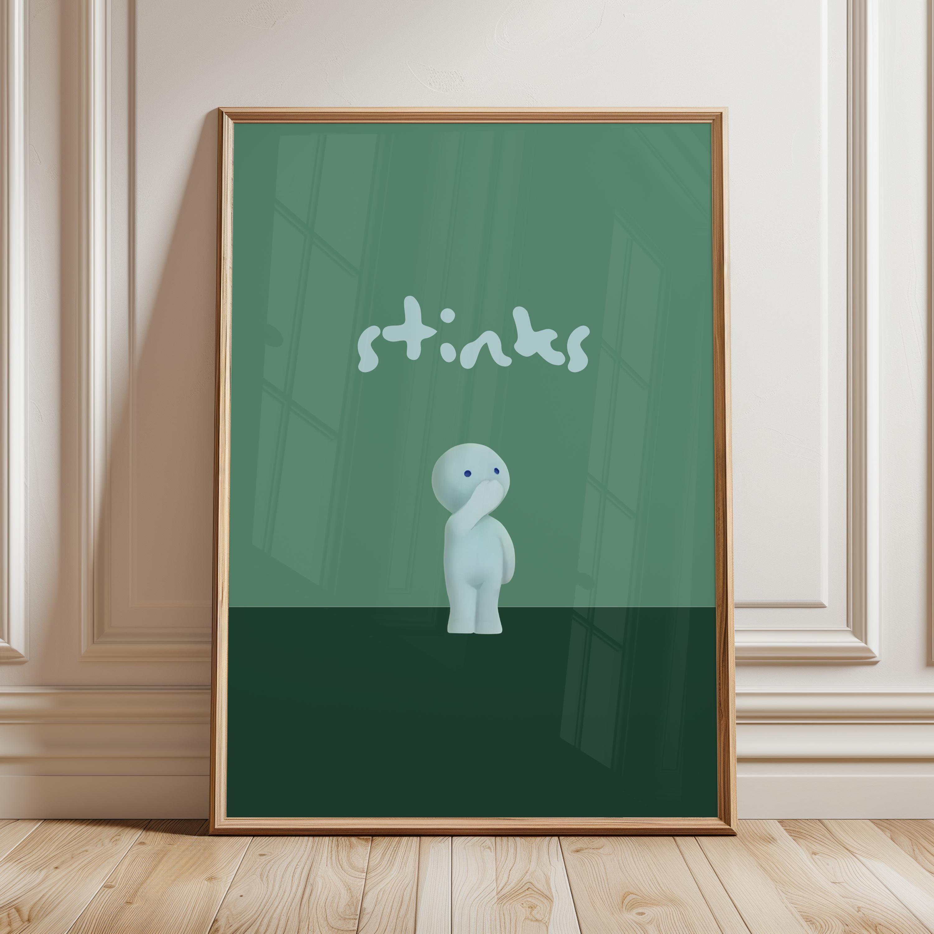 Smiski, Smiski Smelly, Smiski Wall Art, Funny Toilet Art, Funny ...