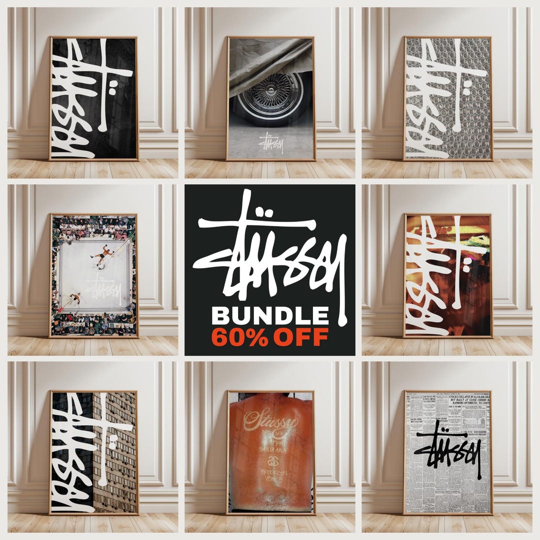 Stussy Bundle, Stussy Poster, Stussy Wall Art, Hypebeast Poster, Trippy ...