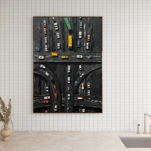 Abstract Highway Wall Art, Car Wall Art, Car Art, Men Cave Decor ...