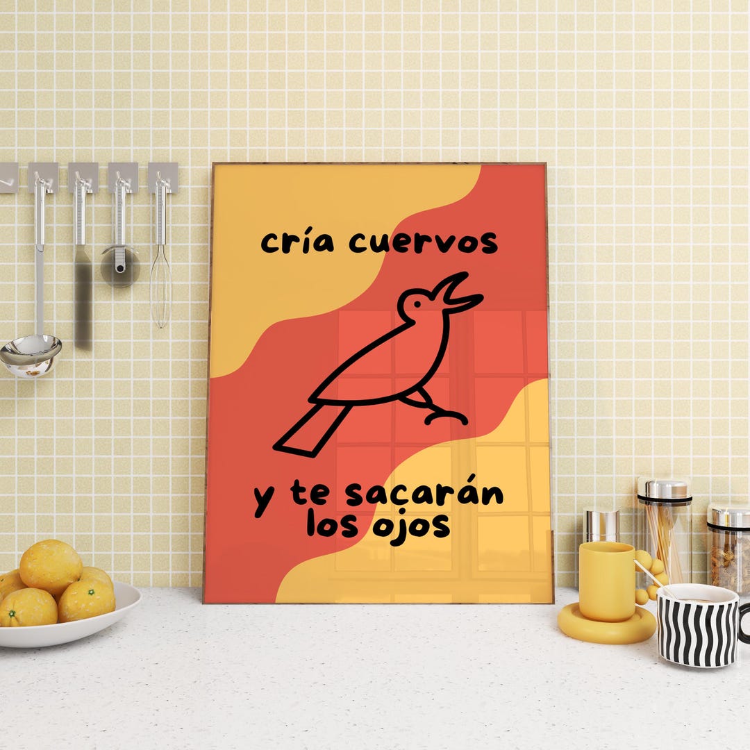 Latino Printable Wall Art | Spanish Poster Print | Spanish Crow Wall ...