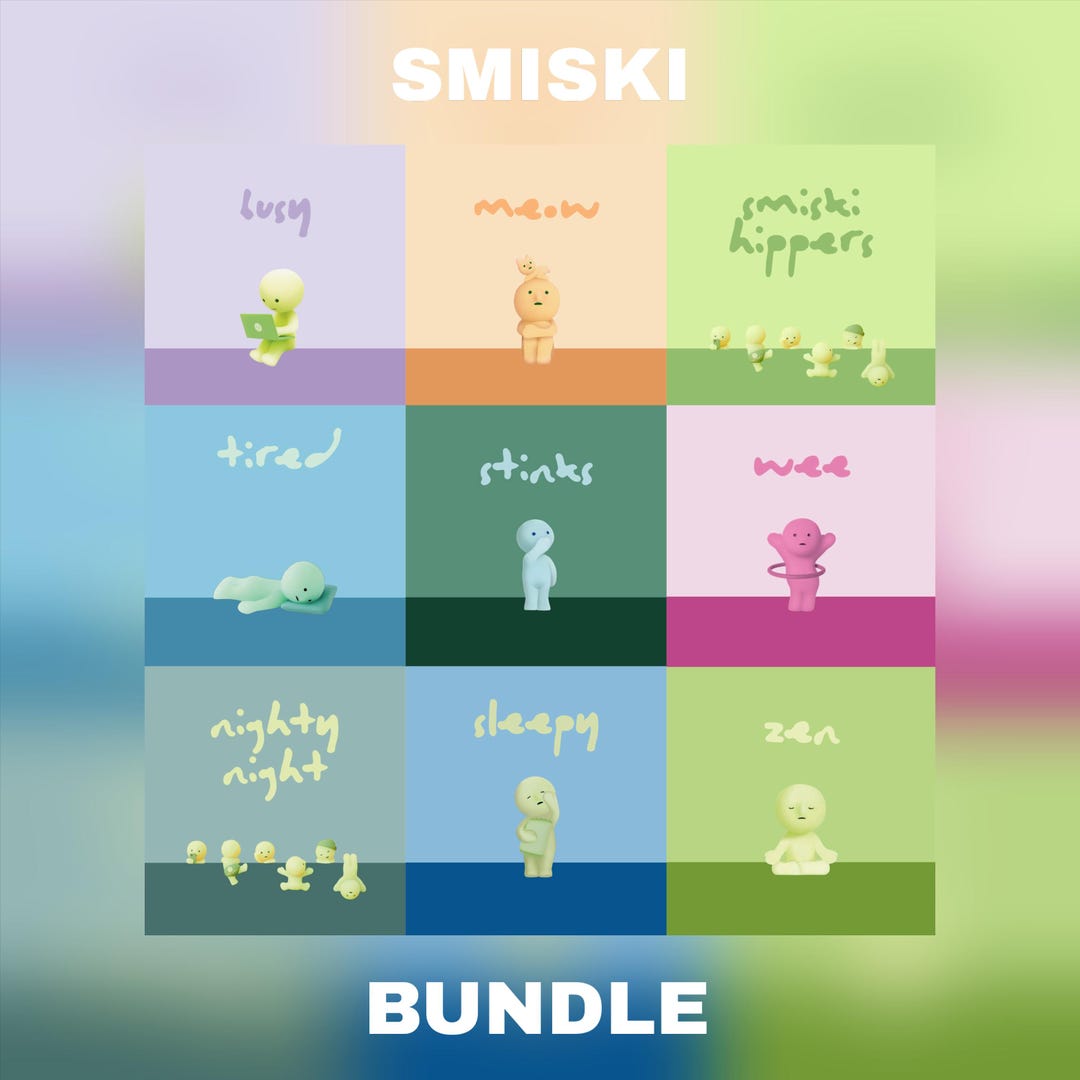 Smiski, Smiski Bundle, Smiski Wall Art, Funny Toilet Art, Funny ...