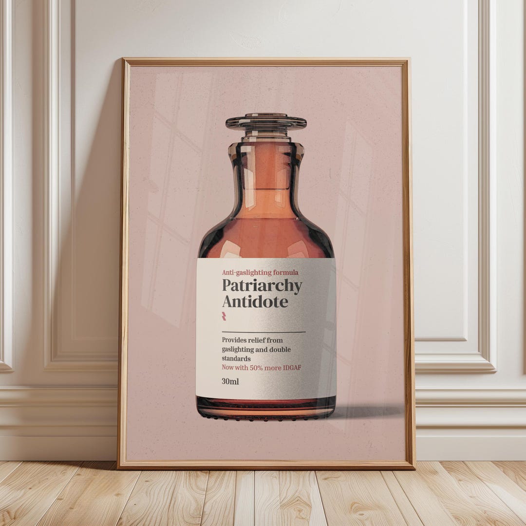 Patriarchy Antidote Art, Retro Poster, Vintage Poster, Vintage Kitchen ...