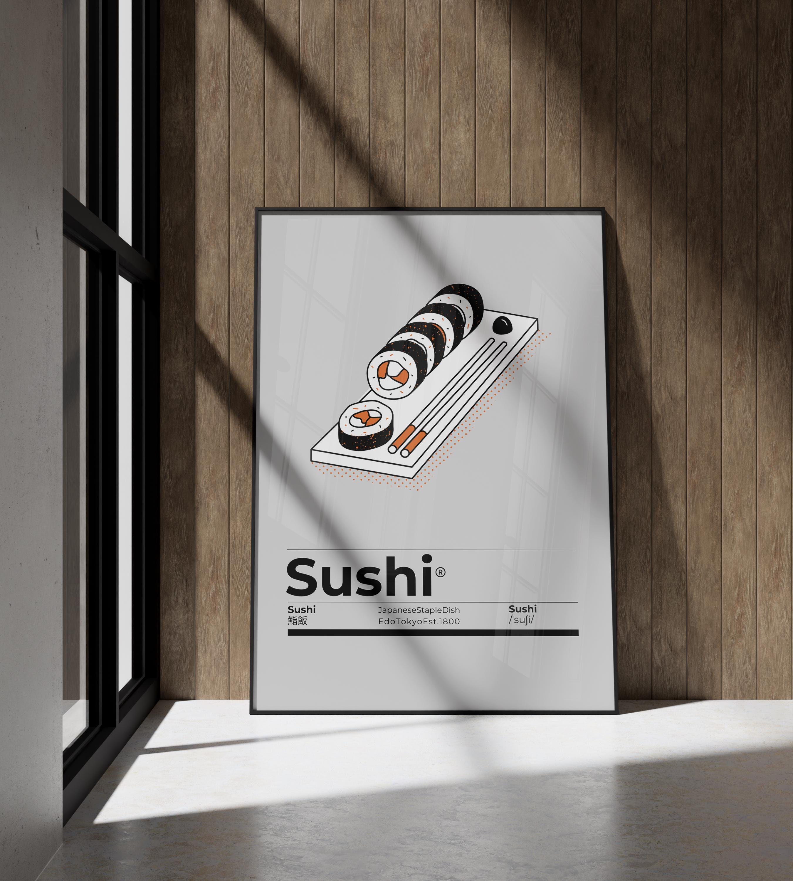 Sushi Poster, Sushi Art, Sushi Wall Art, Sushi, Sushi Print, Sushi Gift ...