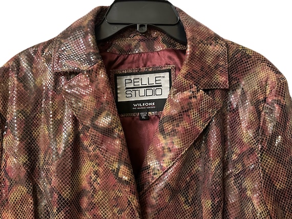 Vintage Wilsons Leather Snake Pattern Jacket Blazer S… - Gem