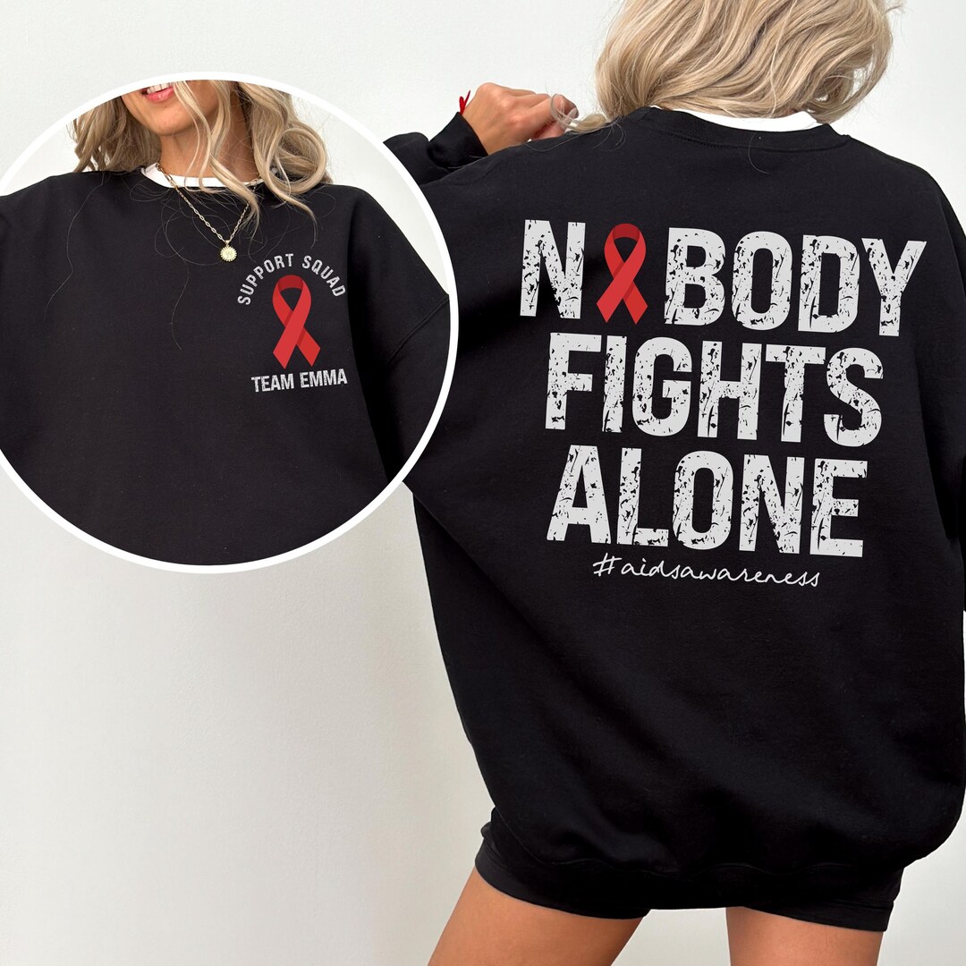 Personalized AIDS Awareness Family Matching Sweatshirt: Custom HIV ...