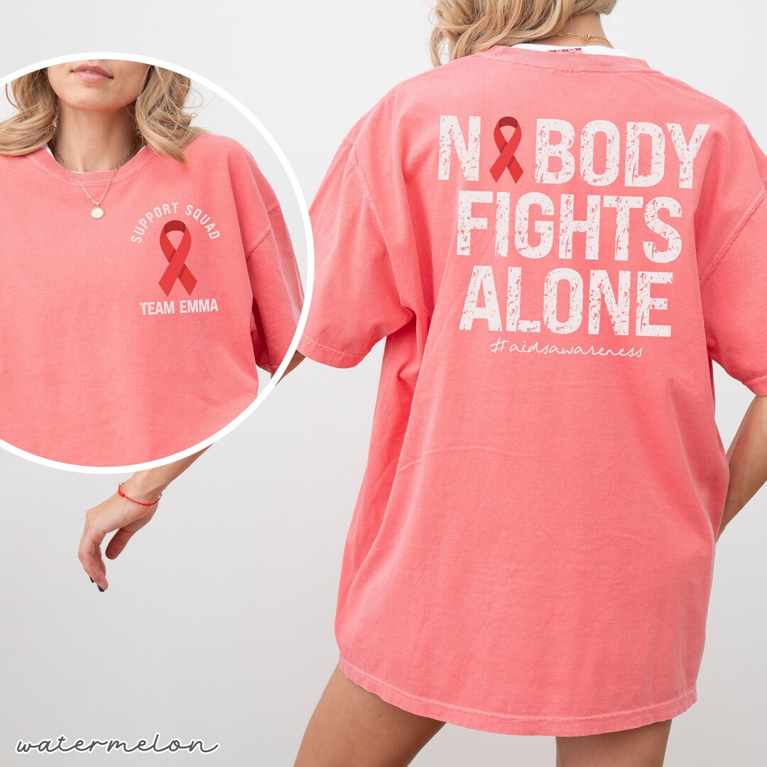 Personalized HIV Awareness Family Matching Shirt, Comfort Colors Custom ...