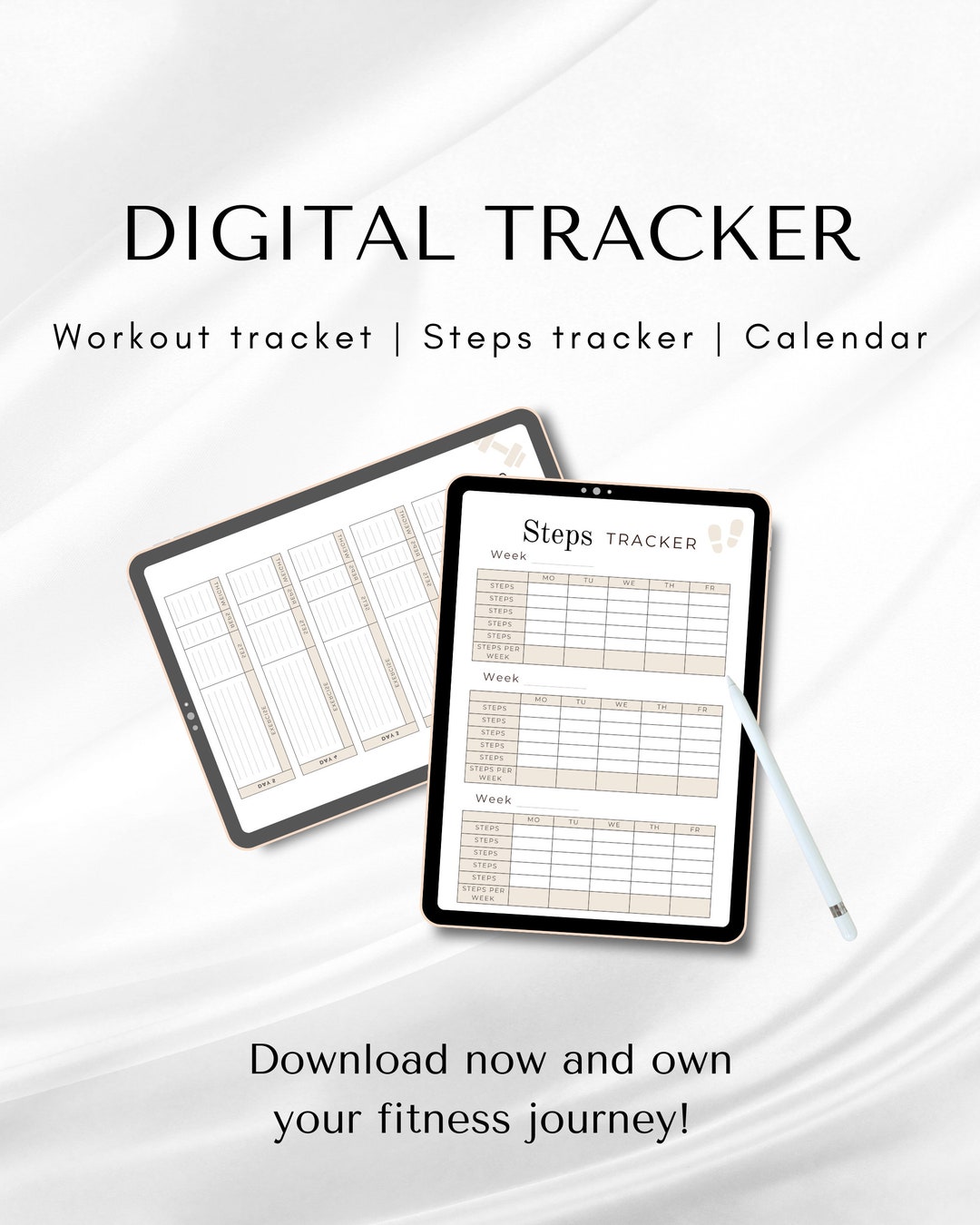 Workout Tracker, Steps Tracker, Calendar 2024 Printable, Multiple ...