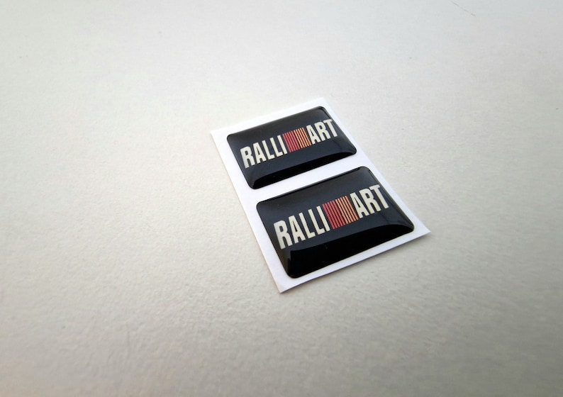 Mitsubishi Ralliart 3D Domed Badge Logo Emblem Sticker Graphic Decal ...