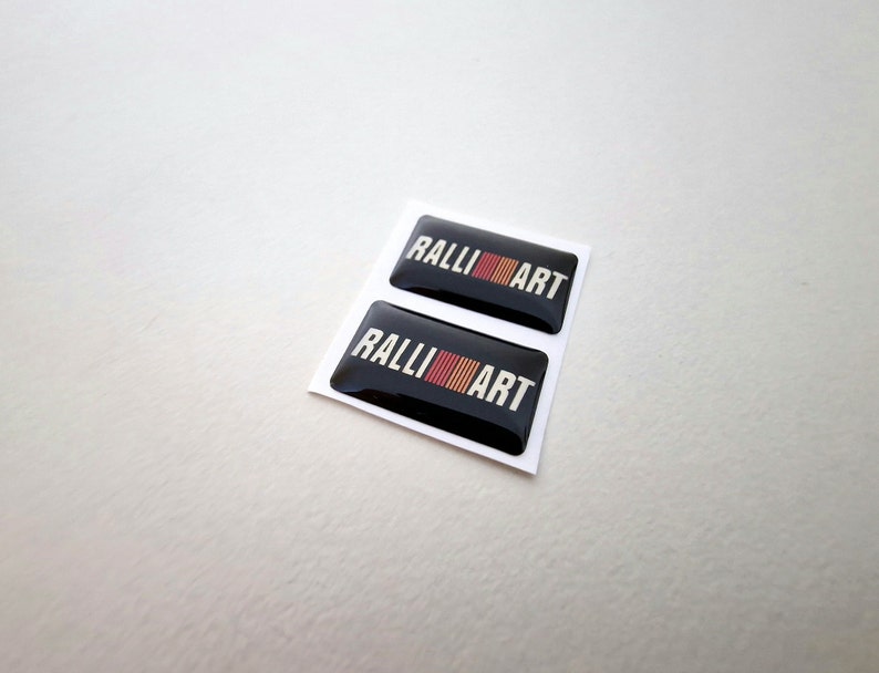 Mitsubishi Ralliart 3D Domed Badge Logo Emblem Sticker Graphic Decal ...