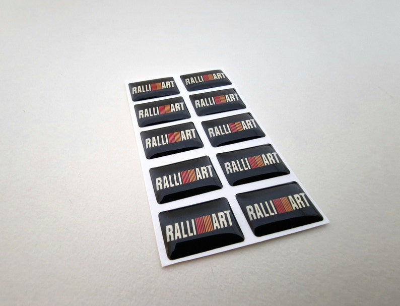 Mitsubishi Ralliart 3D Domed Badge Logo Emblem Sticker Graphic Decal ...