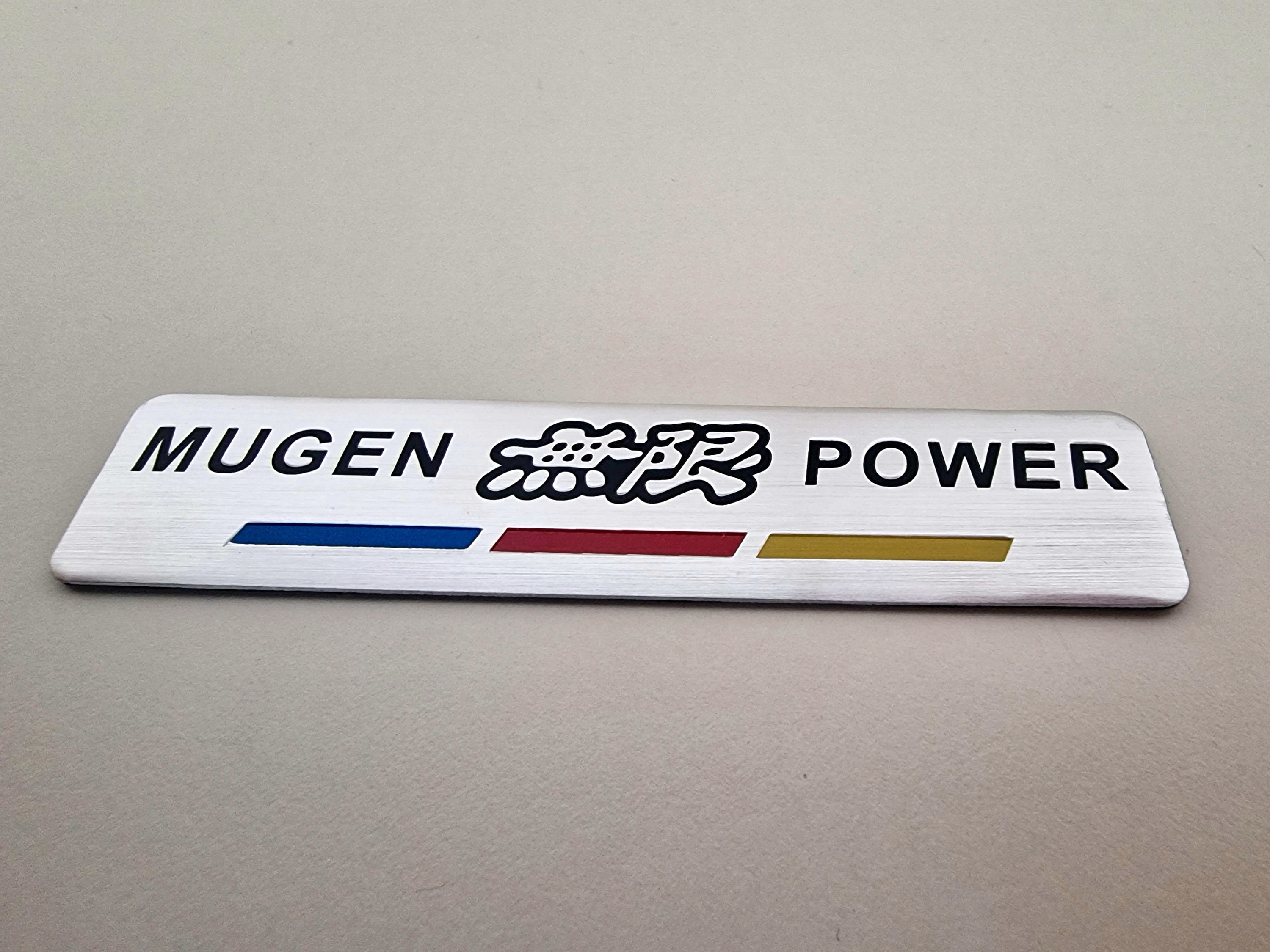 Honda Mugen Logo 3D Aluminum Chrome Mugen Power Logo Car Sticker